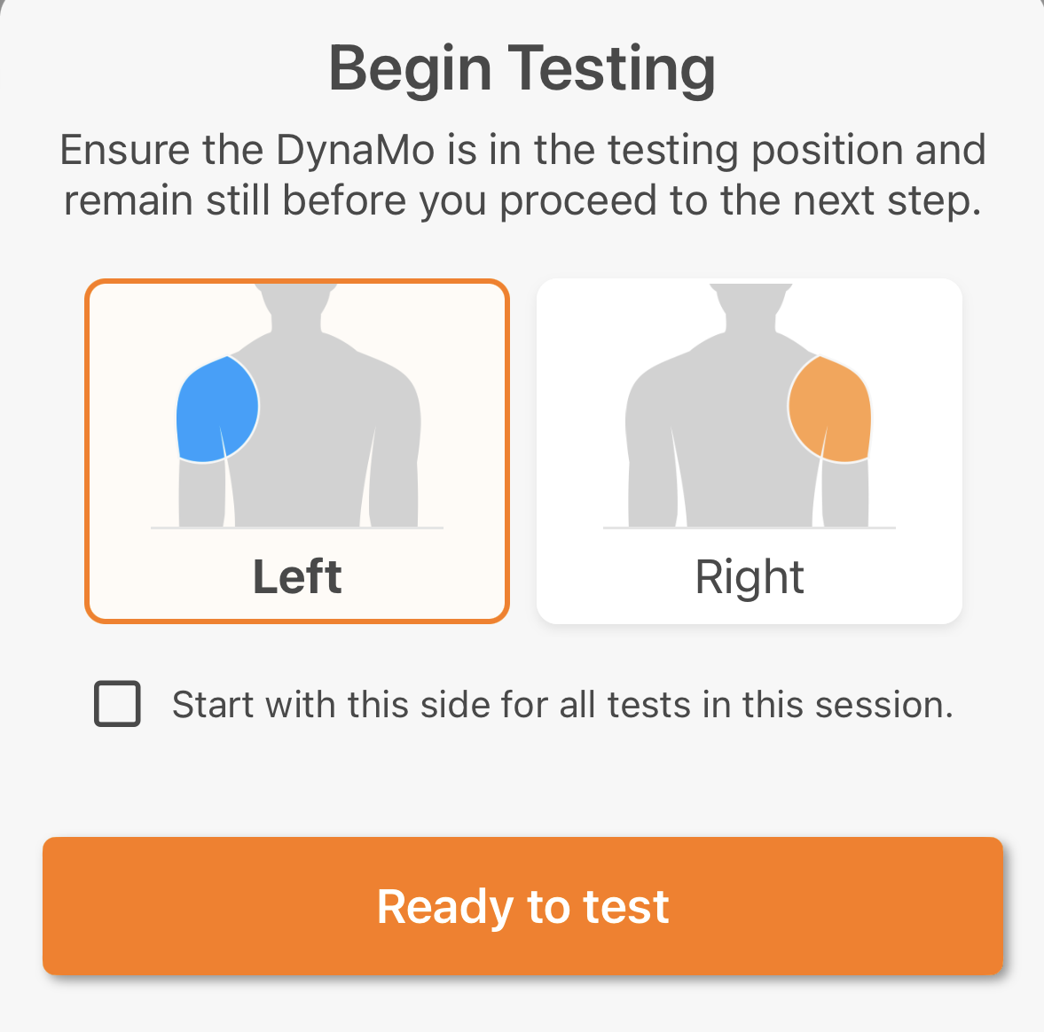 Record a range of motion (ROM) test with DynaMo – VALD Knowledge Base