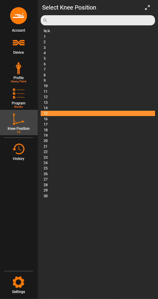 Select a NordBord knee position – VALD Knowledge Base