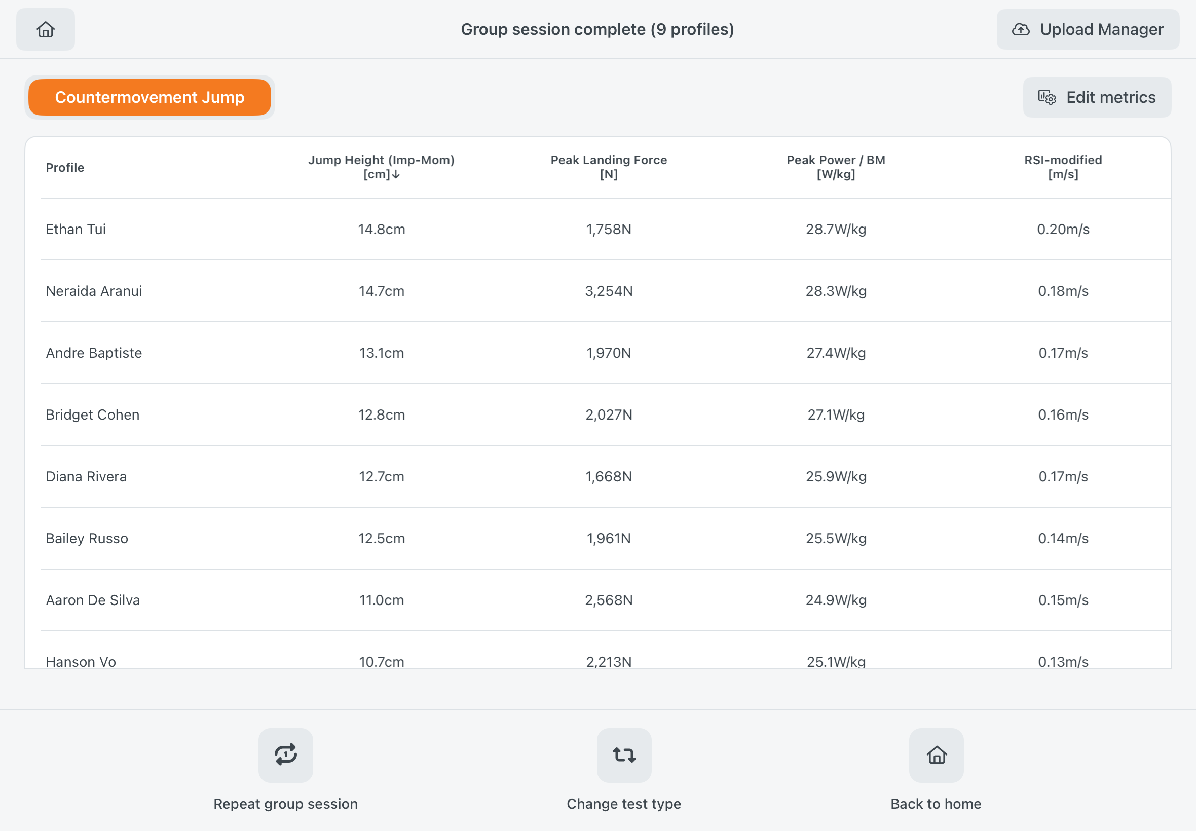 Run a group testing session with ForceDecks iOS – VALD Knowledge Base