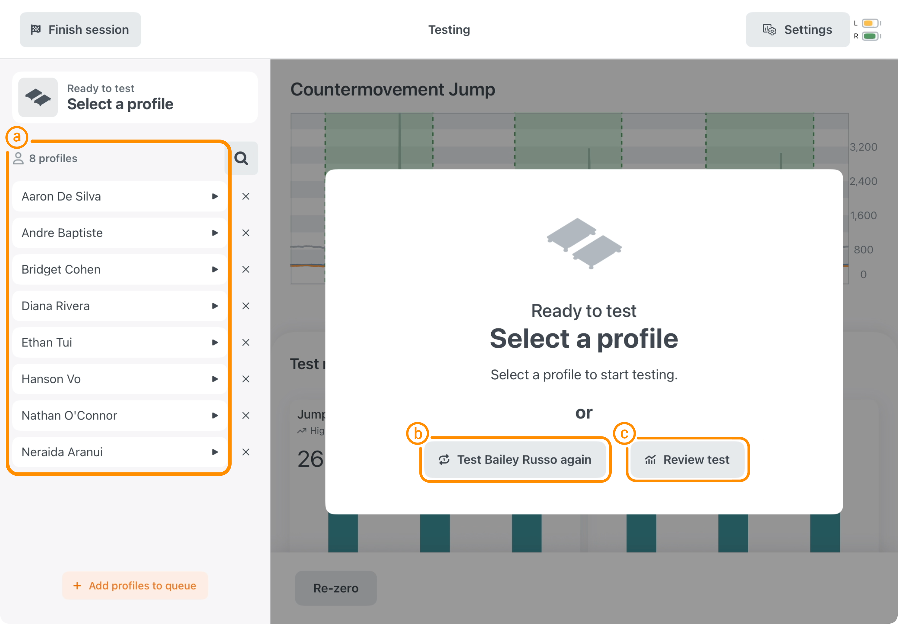 Run a group testing session with ForceDecks iOS – VALD Knowledge Base