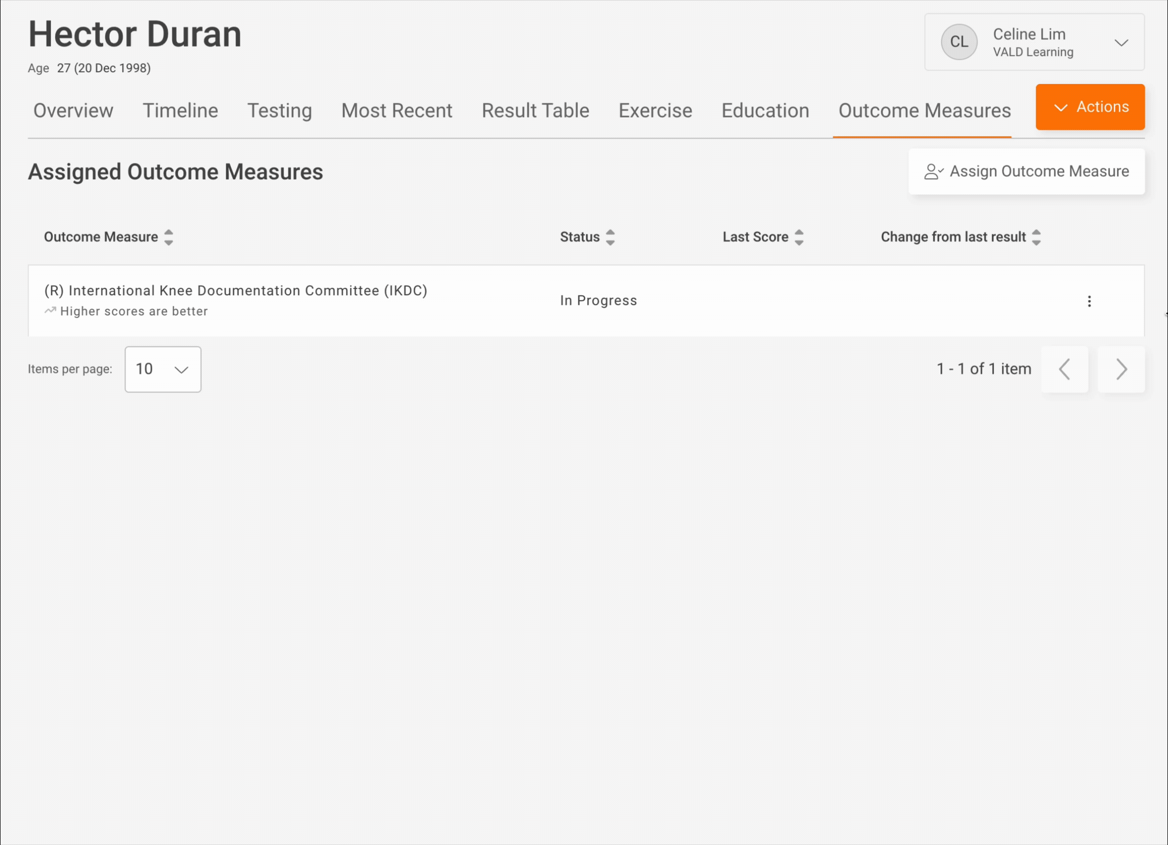 Assign an outcome measure to a profile – VALD Knowledge Base